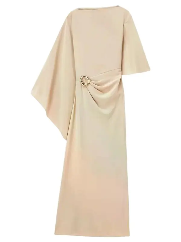 JOSEPH Asymmetric Sleeve Midi Dress - Neutrals
