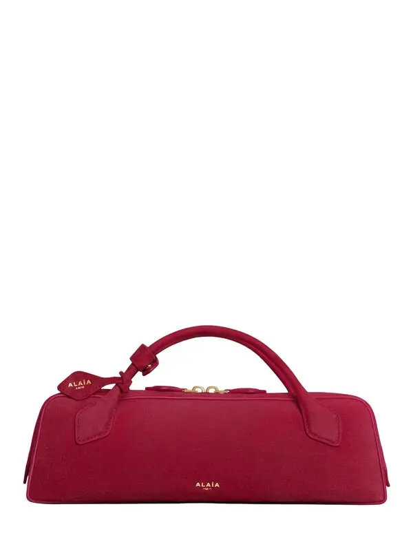 Alaïa Le Teckel Suede Clutch Bag - Red