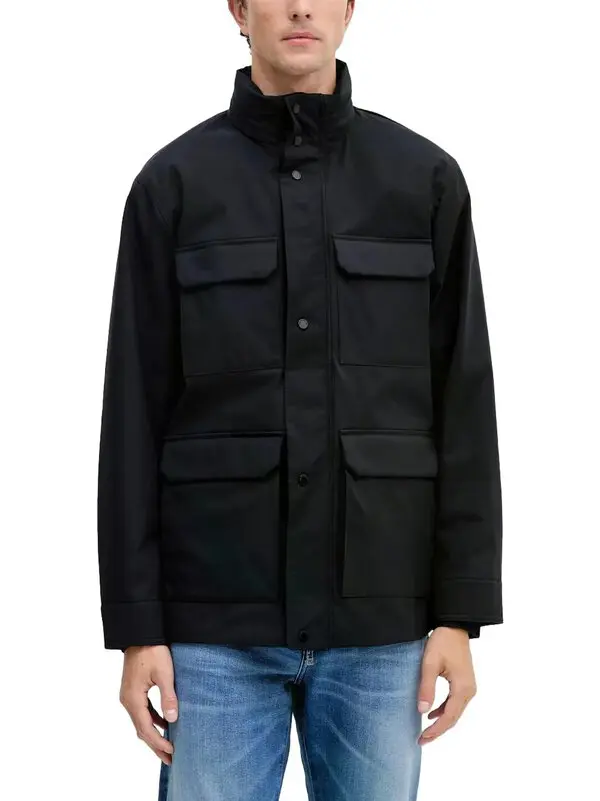 Armani Exchange Dark Hooded Jacket - Blue