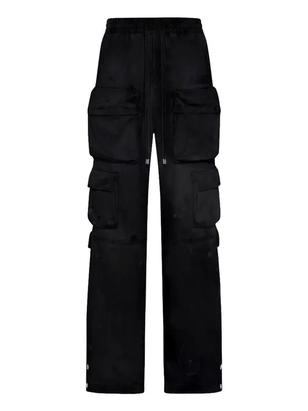 Amiri Cargo Jeans With Elasticated Waistband And Adjustable Ankle Fit - Black