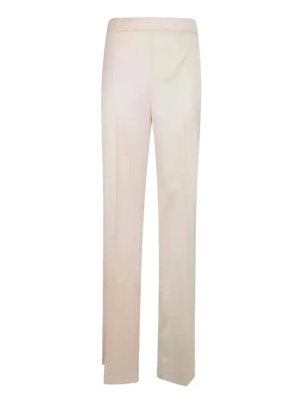 TWINSET Pleated Straight Leg Trousers - Neutrals