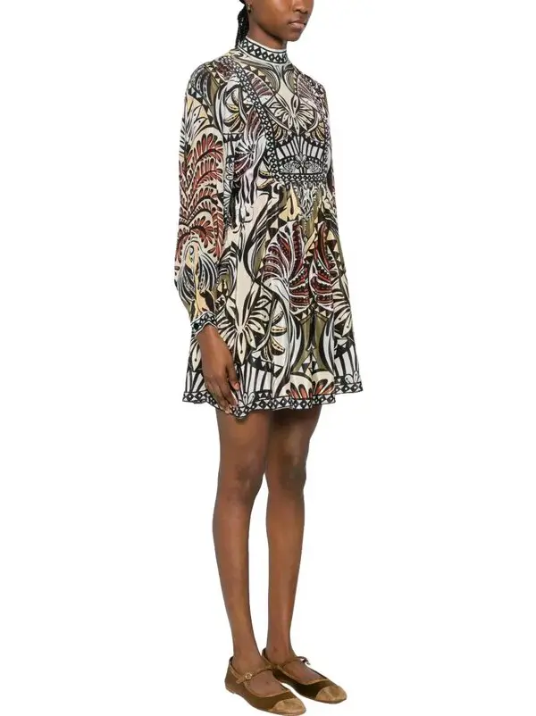 Farm Rio Balamana Mini Dress - Neutrals