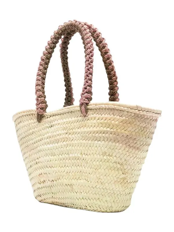 ALEMAIS Maxi Macrame Basket Tote Bag - Neutrals