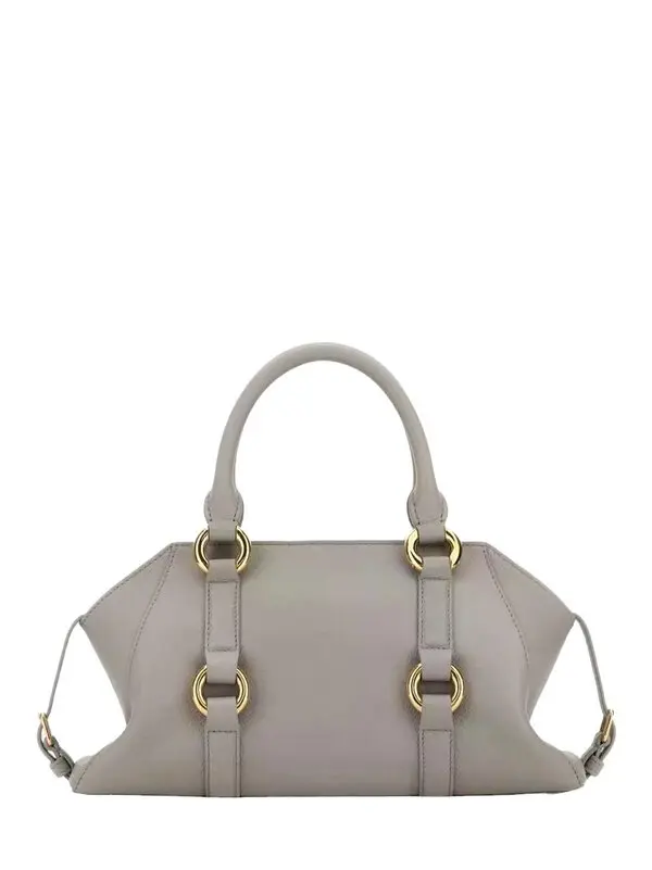 Alexander McQueen Small Farringdon Ring Leather Tote Bag - Grey