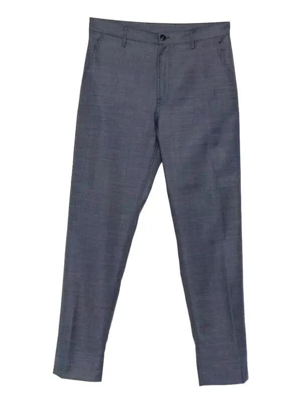 Canali Tailored Button Trousers - Blue