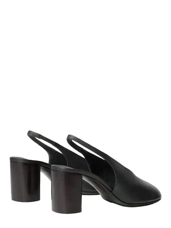 LEMAIRE Square-toe Slingback Pumps - Brown