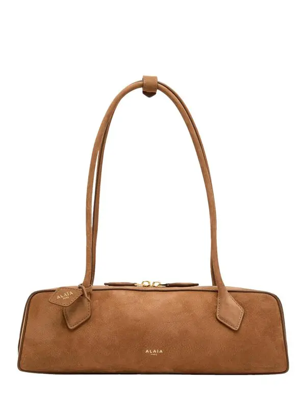 Alaïa Le Teckle Grained Nubuck Shoulder Bag - Brown