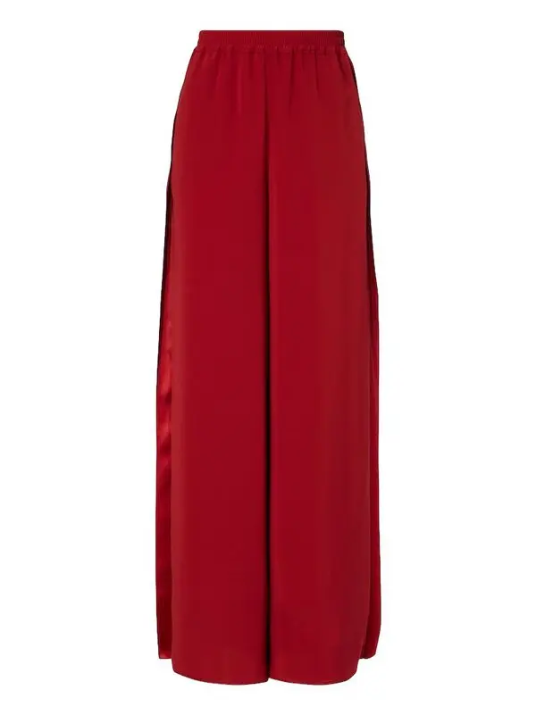 Max Mara Crepe Wide-leg Pants - Red