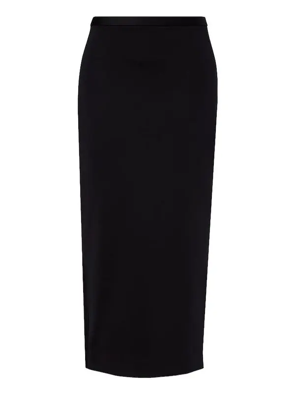 Max Mara Piuma Jersey Pencil Skirt - Black