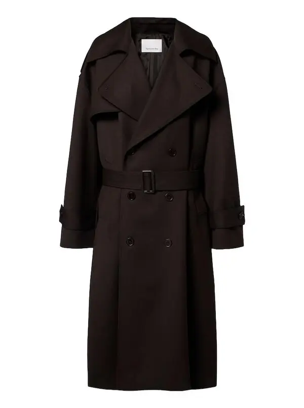 THE FRANKIE SHOP Dursley Double-breasted Trench Coat - Brown