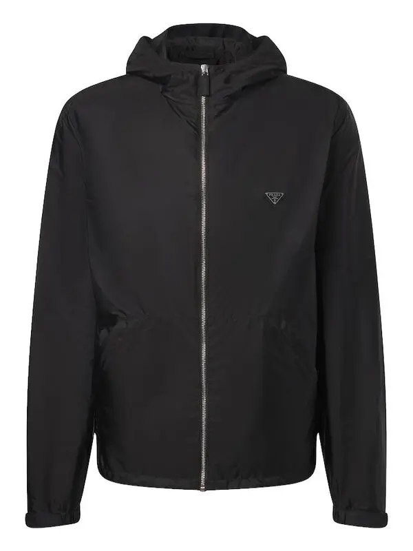 Prada Re-nylon Hooded Jacket - Black