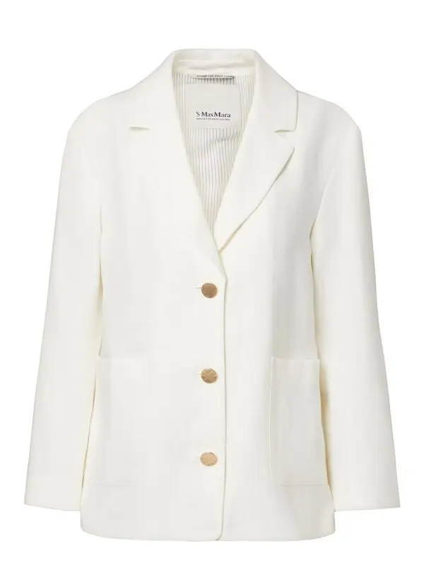 Max Mara Carlotta Linen Blazer - White