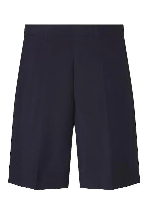 Prada Wool And Mohair Bermuda Shorts - Blue