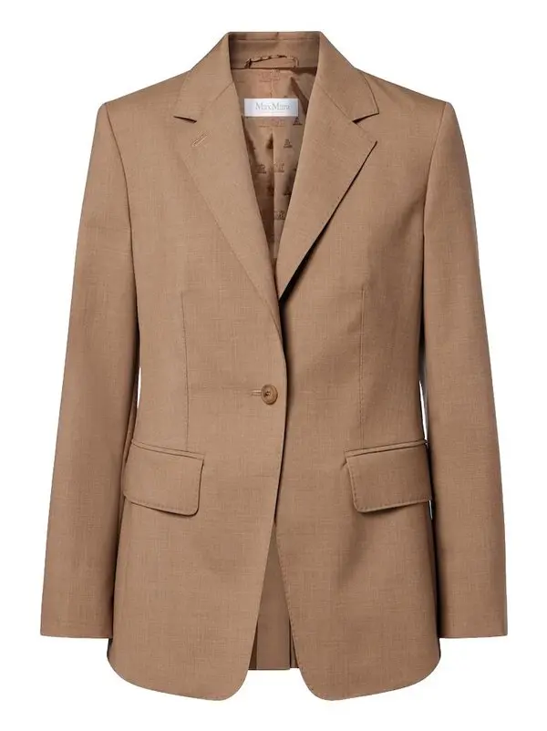 Max Mara Virgin Wool Blazer - Brown