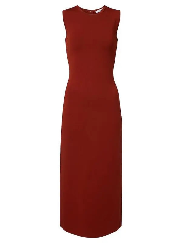 Max Mara Sleeveless Midi Jersey Dress - Red