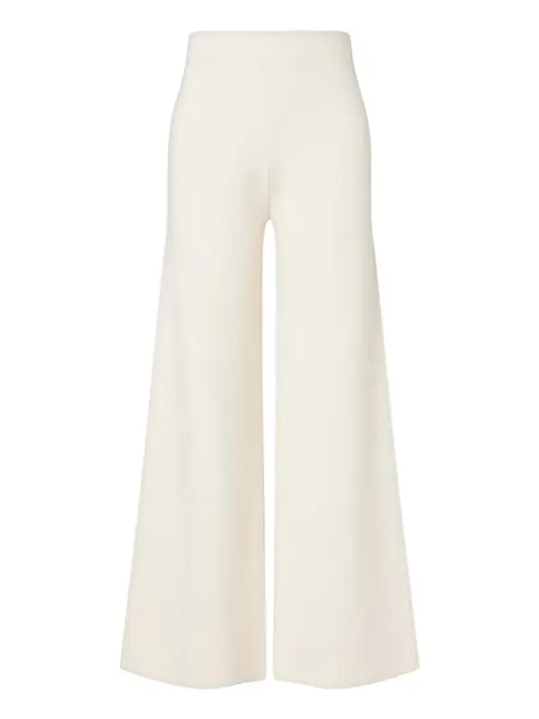 Max Mara Jersey Wide-leg Pants - White