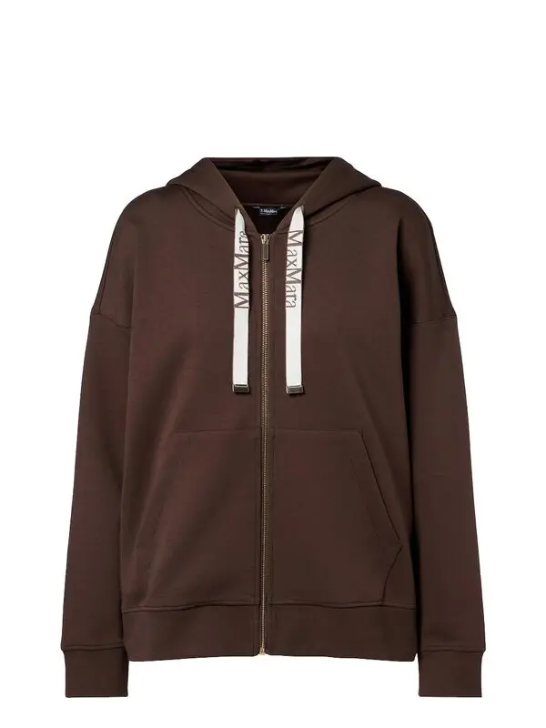 Max Mara Jour Cotton-blend Hoodie - Brown