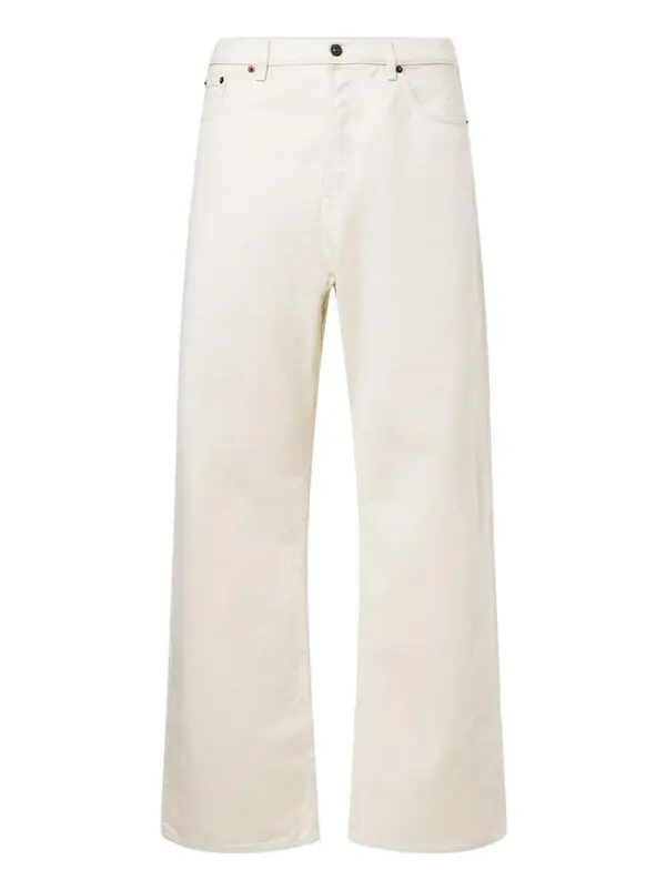 Valentino Garavani Vgold Wide-leg Jeans - White