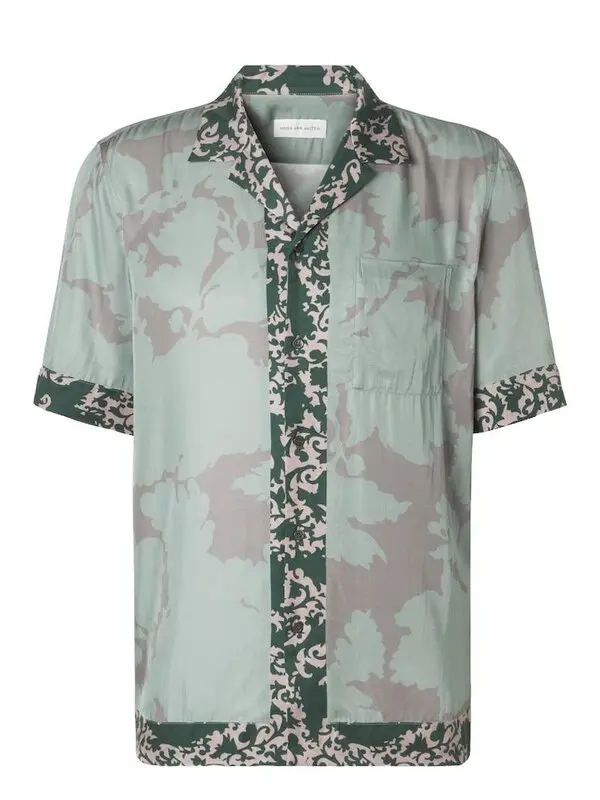 Dries Van Noten Printed Bowling Shirt - Green