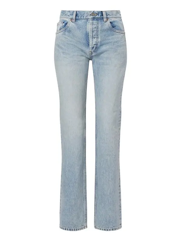 Saint Laurent High-rise Straight Jeans - Blue