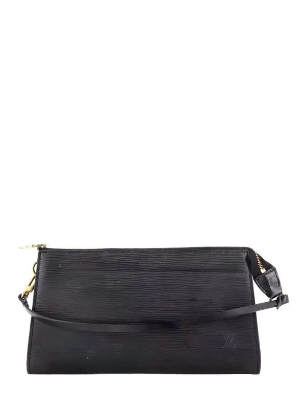 LOUIS VUITTON Pochette Accessoires Epi Leather Clutch Bag - Black