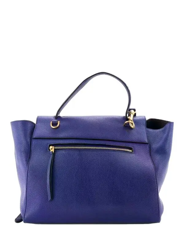 Celine Belt Bag Textured Leather Mini Shoulder Bag - Blue