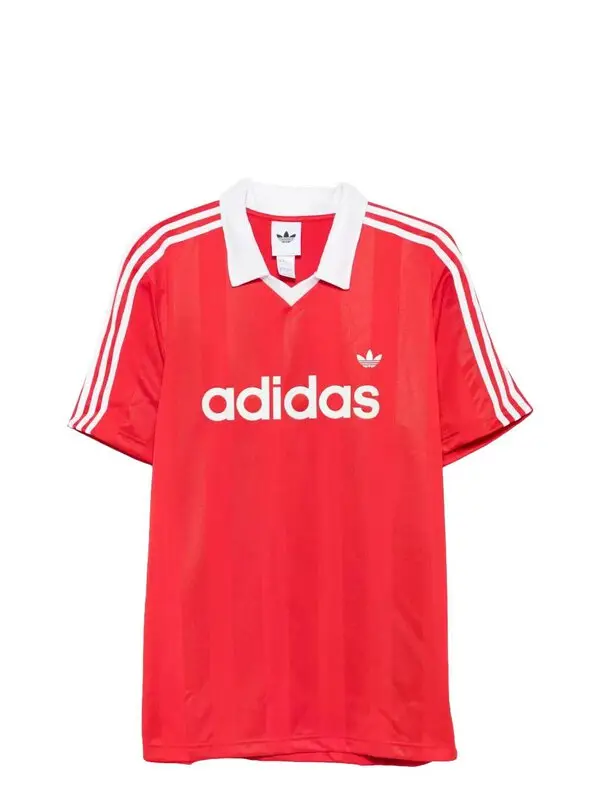 Adidas Archive Collar Engineered T-shirt - Red