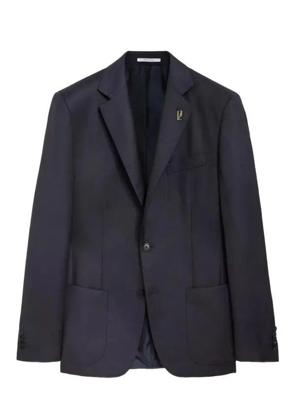 Pal Zileri Two-button Patch-pocket Blazer - Blue