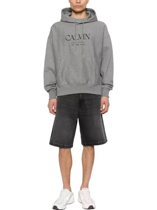 Calvin Klein Logo-detail Hoodie - Grey