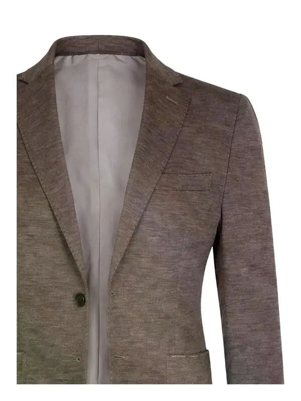 MAURIZIO BALDASSARI Long-sleeve Single-breasted Blazer - Brown