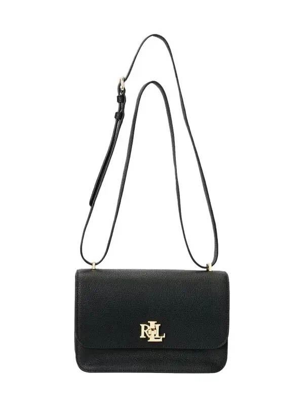 Ralph Lauren Logo Plaque Shoulder Bag - Black
