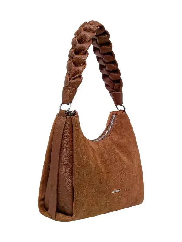 COCCINELLE Braided Handle Tote Bag - Brown