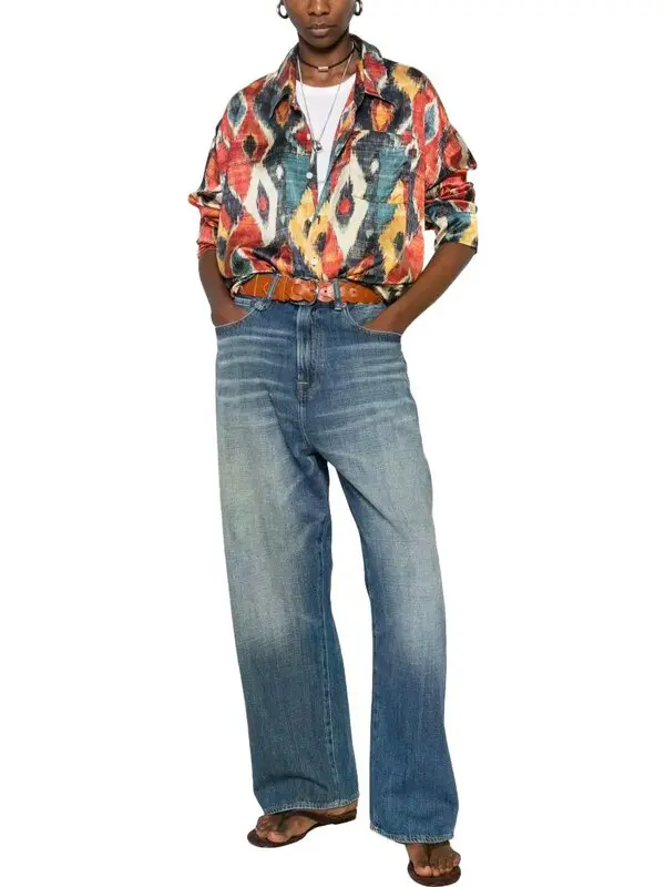 R13 Venti Jean Straight Five-pockets Jeans - Blue