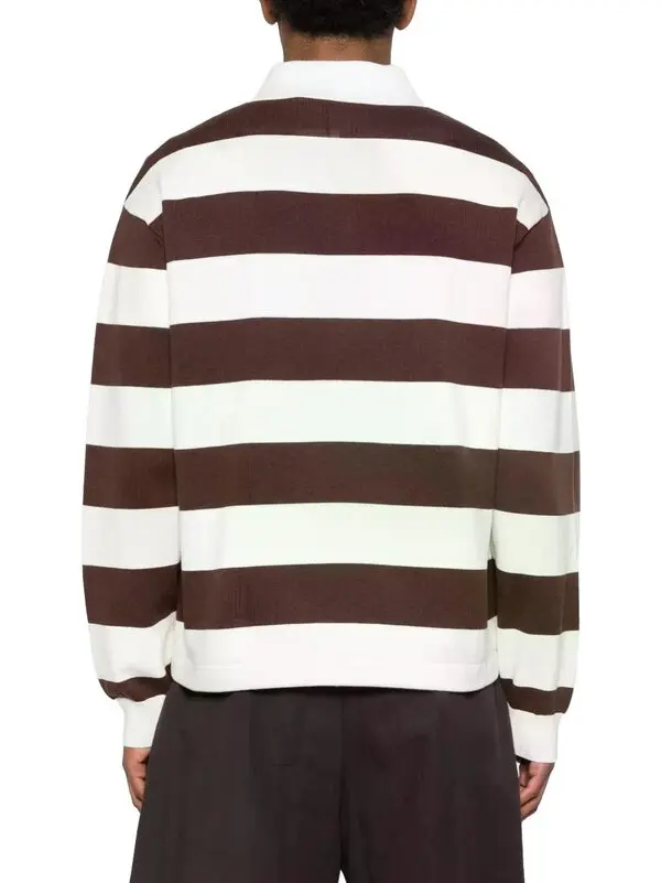 Axel Arigato Rey Striped Logo Polo Shirt - Brown