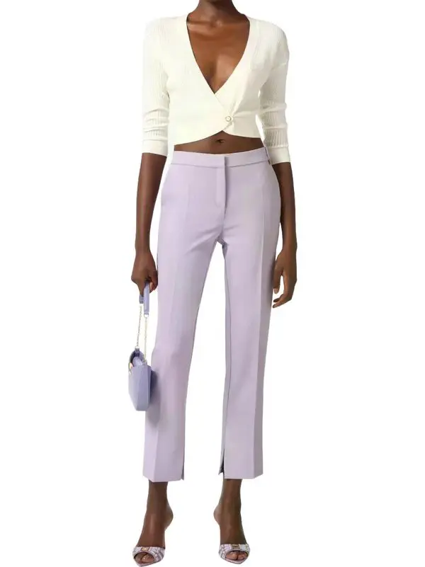 Elisabetta Franchi V-neck Button Cropped Cardigan - Neutrals