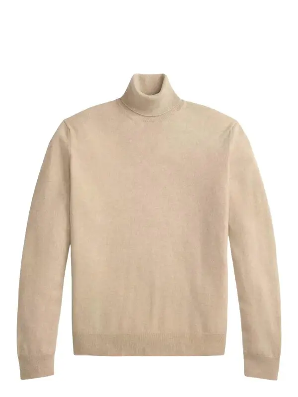 Ralph Lauren Purple Label Sand Beige Cashmere Turtleneck - Neutrals