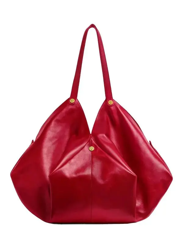 Versace Large Protea Nappa Shoulder Bag - Red