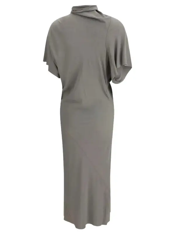 Rick Owens Sebat Draped Midi Dress - Grey