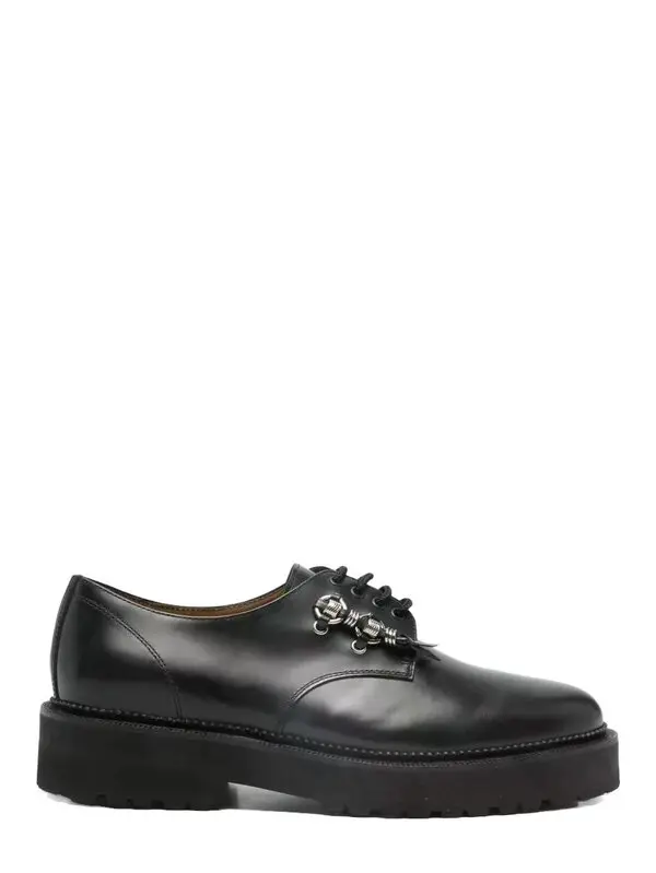 TOGA VIRILIS Lace-up Derby Shoes With Metal Embellishment - Black