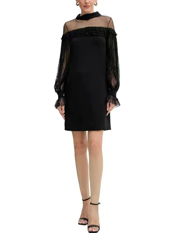 Luisa Spagnoli Lace Panel Mini Dress - Black