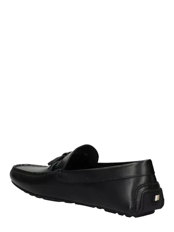 BOSS Bow Detail Boat Shoes - Black