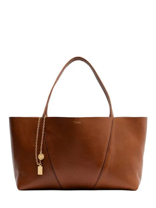 Chloé East-west Leather Tote Bag - Brown