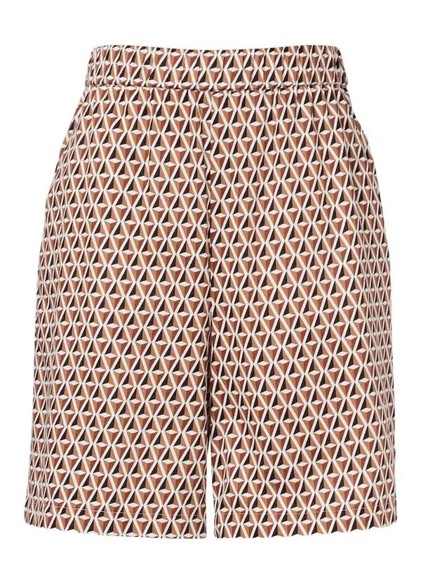 Max Mara Omelia Printed Cotton Bermuda Shorts - Multicoloured