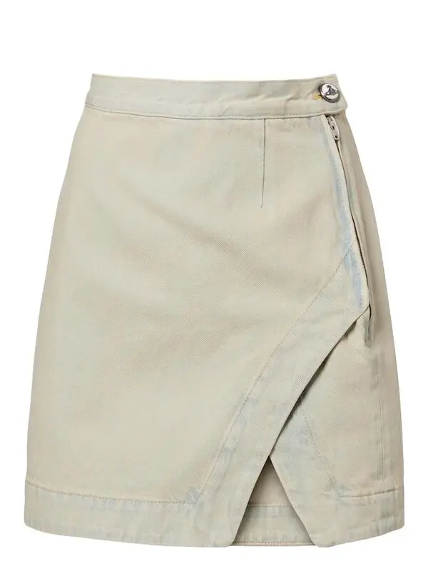 VIVIENNE WESTWOOD Rita Faded Denim Mini Skirt - Blue