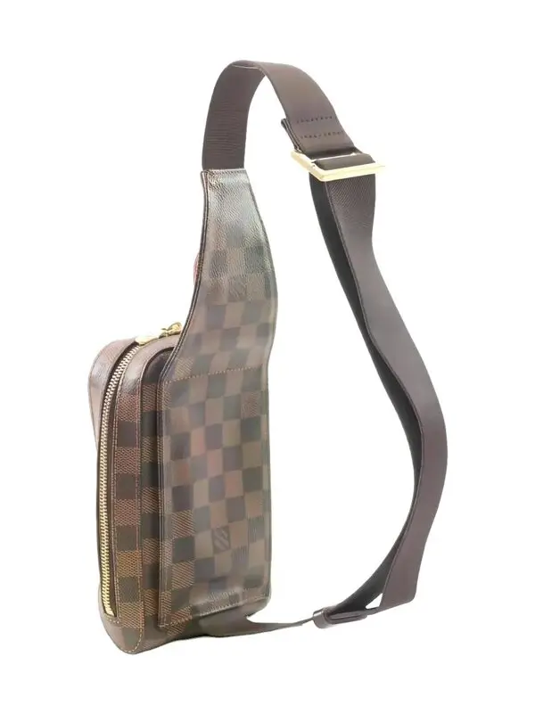 LOUIS VUITTON 2005 Damier Ebene Shoulder Bag - Brown