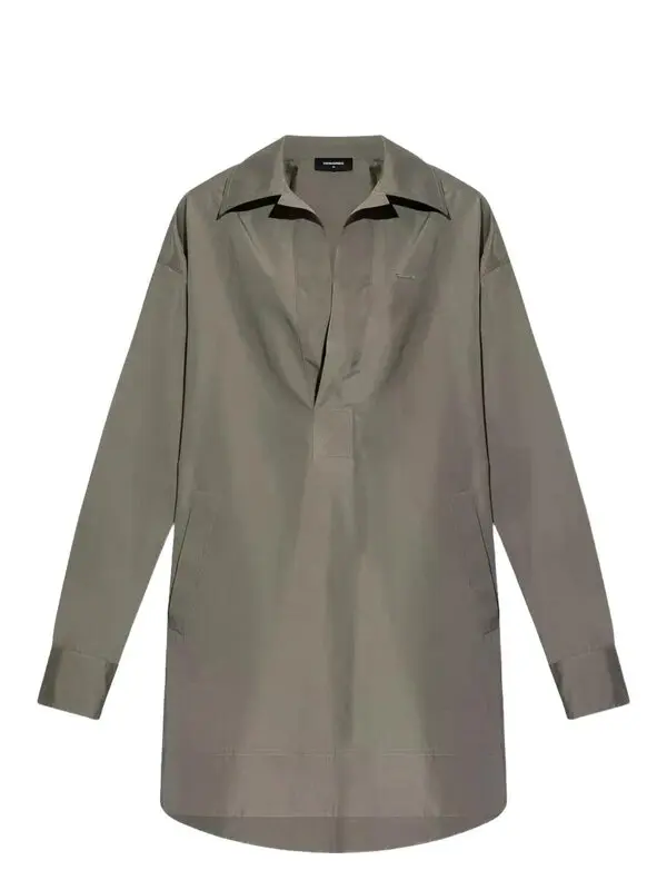 Dsquared2 Wingtip-collar Mini Dress - Grey