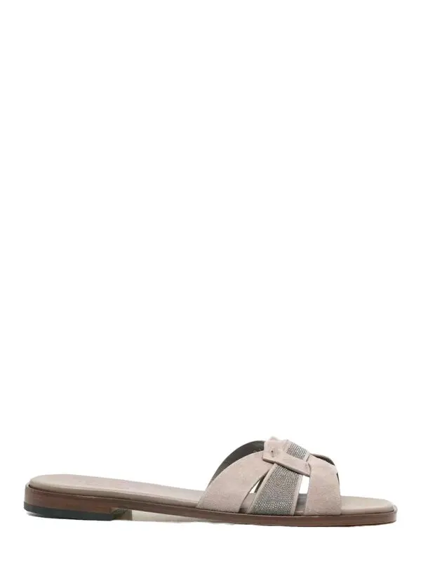 DOUCAL'S Knotted Suede Sandals - Neutrals