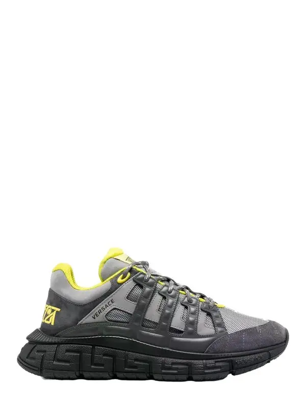 Versace Greca Panelled Sneakers - Grey