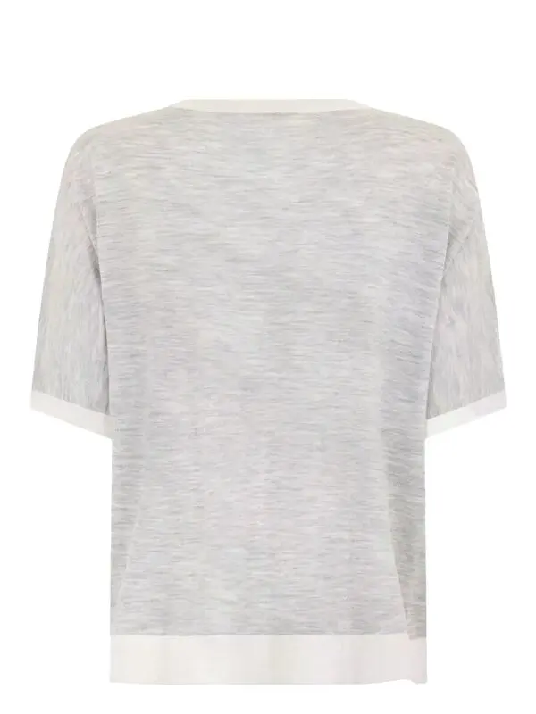 MOORER Panelled Sweater - Grey