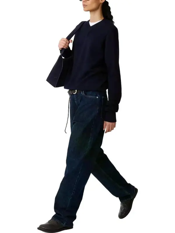 Studio Nicholson Inverness V-neck Sweater - Blue